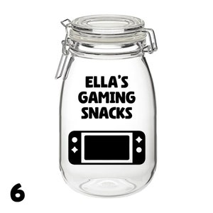 Personalised Gaming Jar Sticker - Custom Name or Logo - Gamer's Pantry ...