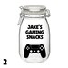 Personalised Gaming Jar Sticker - Custom Name or Logo - Gamer's Pantry ...