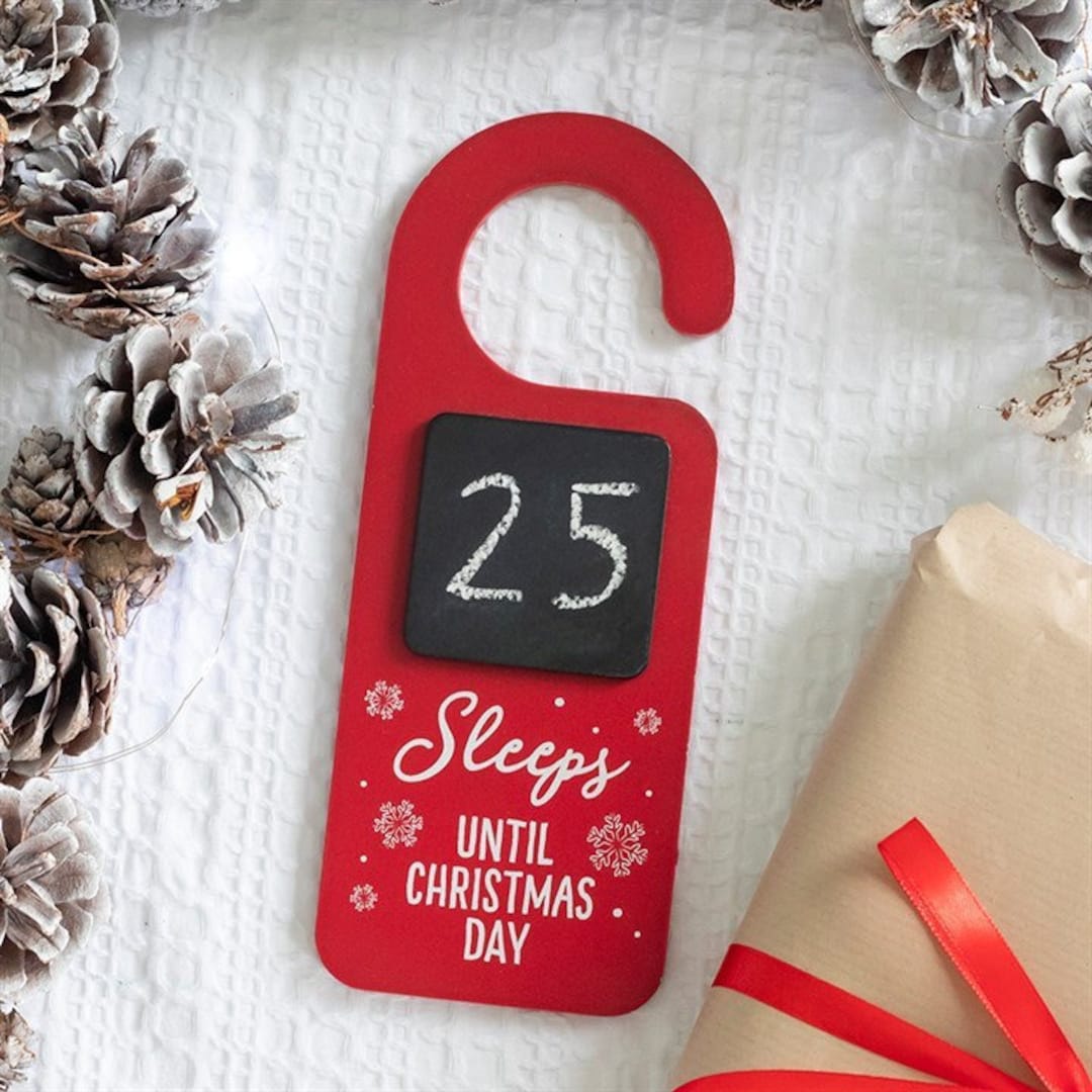 Christmas Countdown Door Hanger, Christmas Door Decoration - Etsy