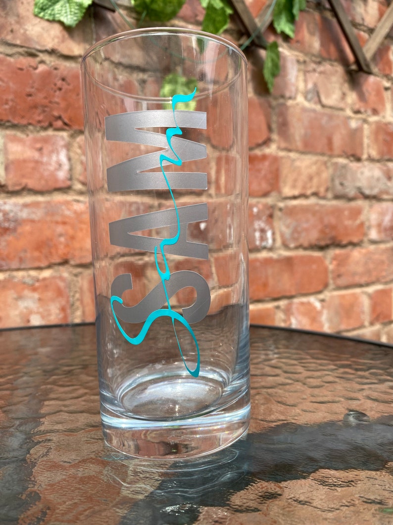 Personalised Name Cups Kids Drinking Glass Birthday Present - Etsy UK