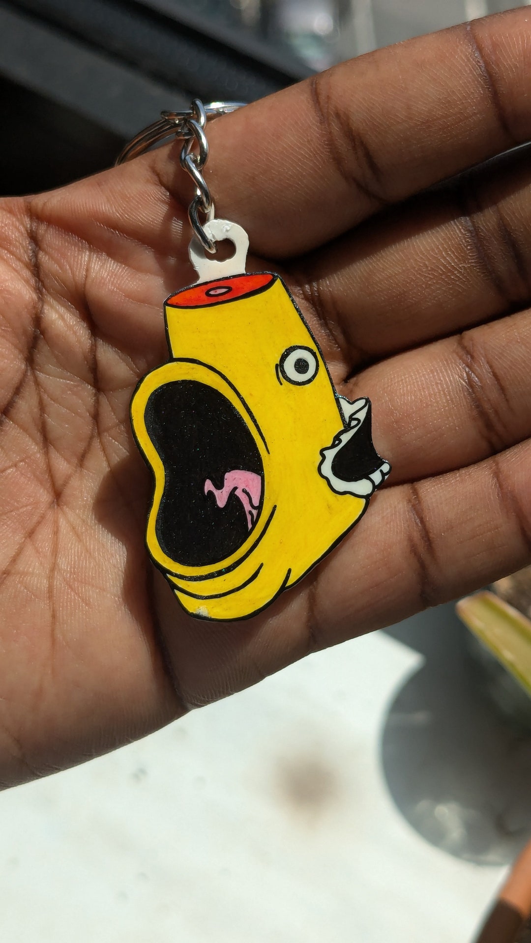 Smiling Friends Inspired Screaming Charlie Maid Handmade Keychain - Etsy