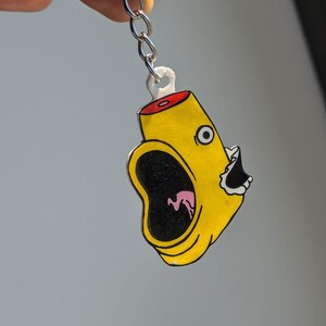 Smiling Friends Inspired Screaming Charlie Maid Handmade Keychain - Etsy