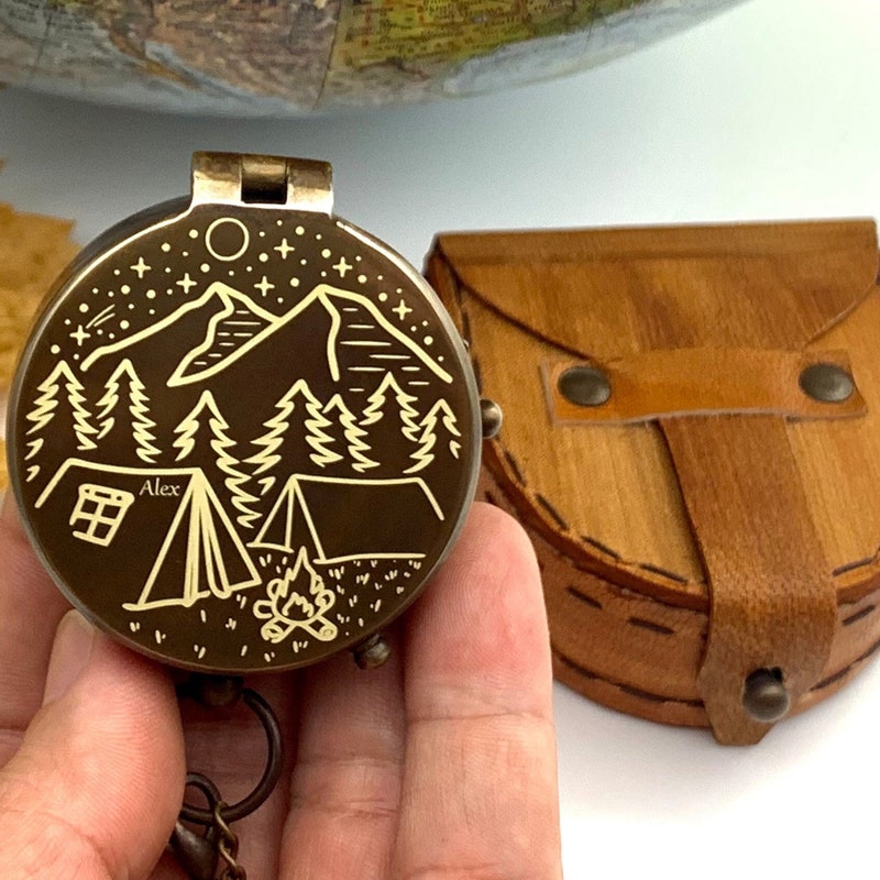 Engraved Compass - Etsy
