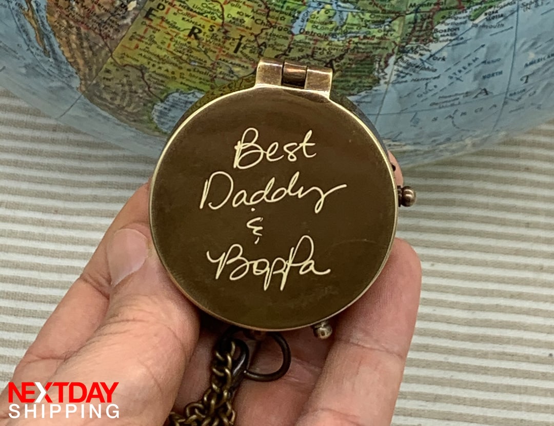 Engraved Compass for Dad, Personalized Fathers Day Gift Compass, Gift ...