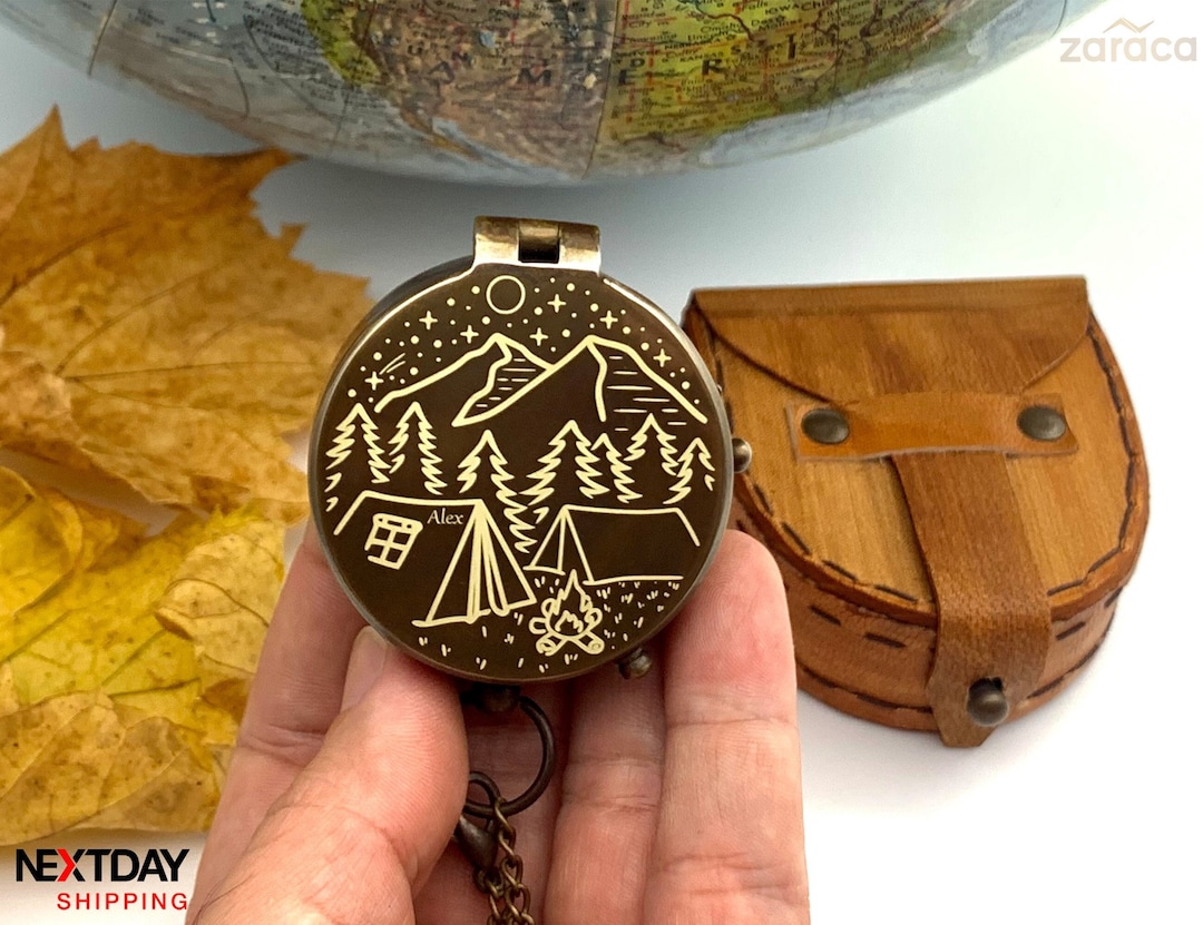 Engraved Compass, Personalized Christmas Gift, Customize Compass ...