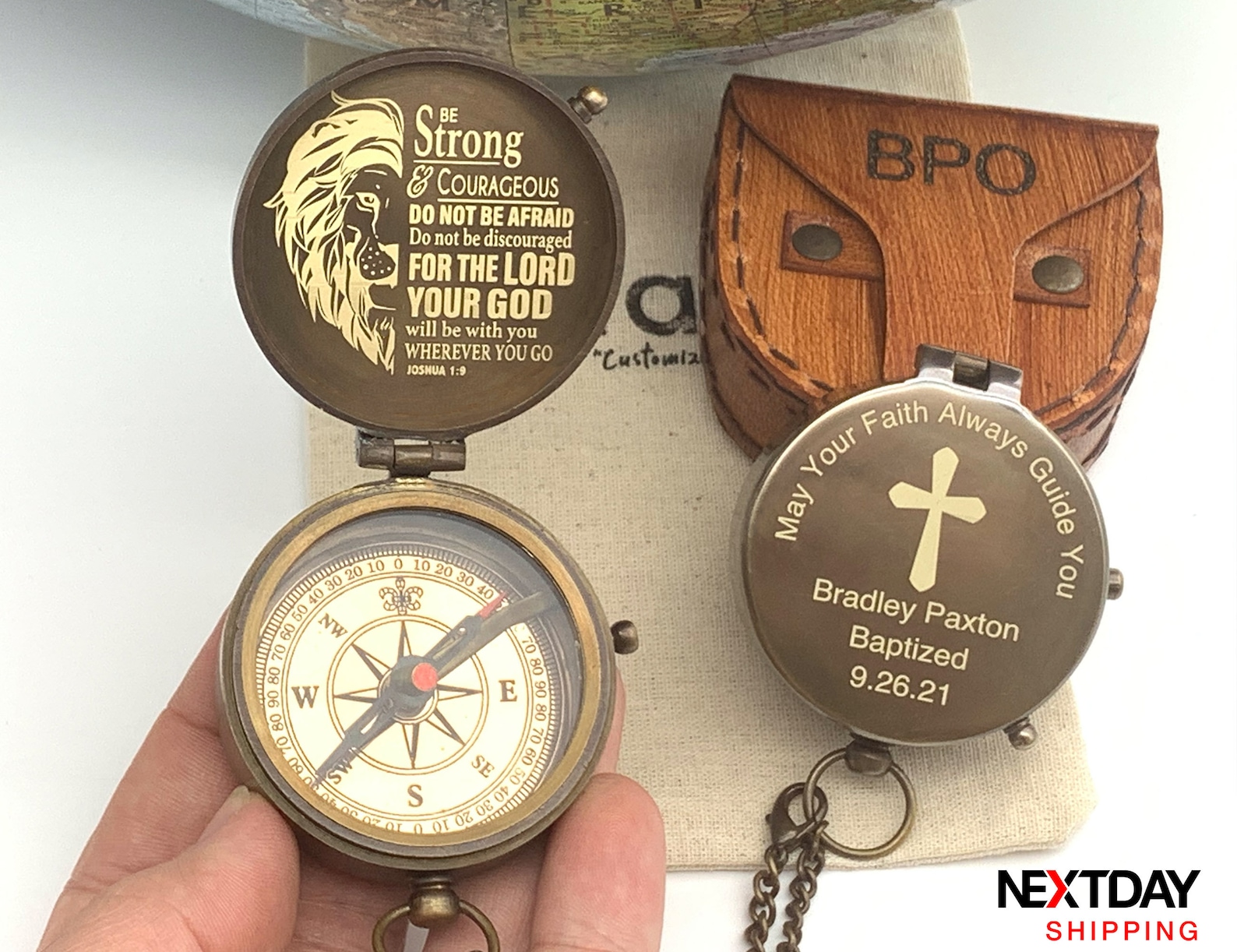 Baptism Compass, First Holy Communion Compass, Engraved Compass for ...