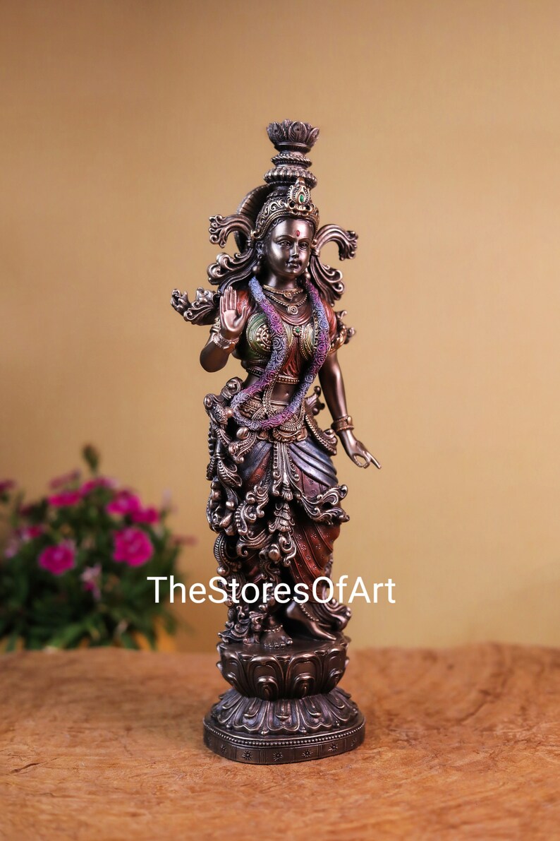 Radha Statue 15inch Bonded Bronze Goddess Radha Statue - Etsy