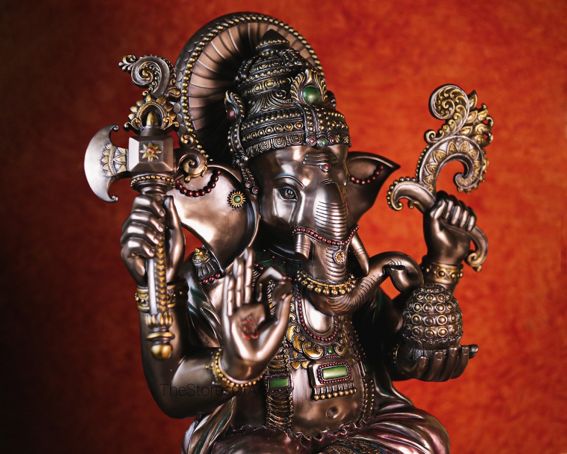Ganesha Statue 61CM Big Large Bonded Bronze Ganesh Idol - Etsy
