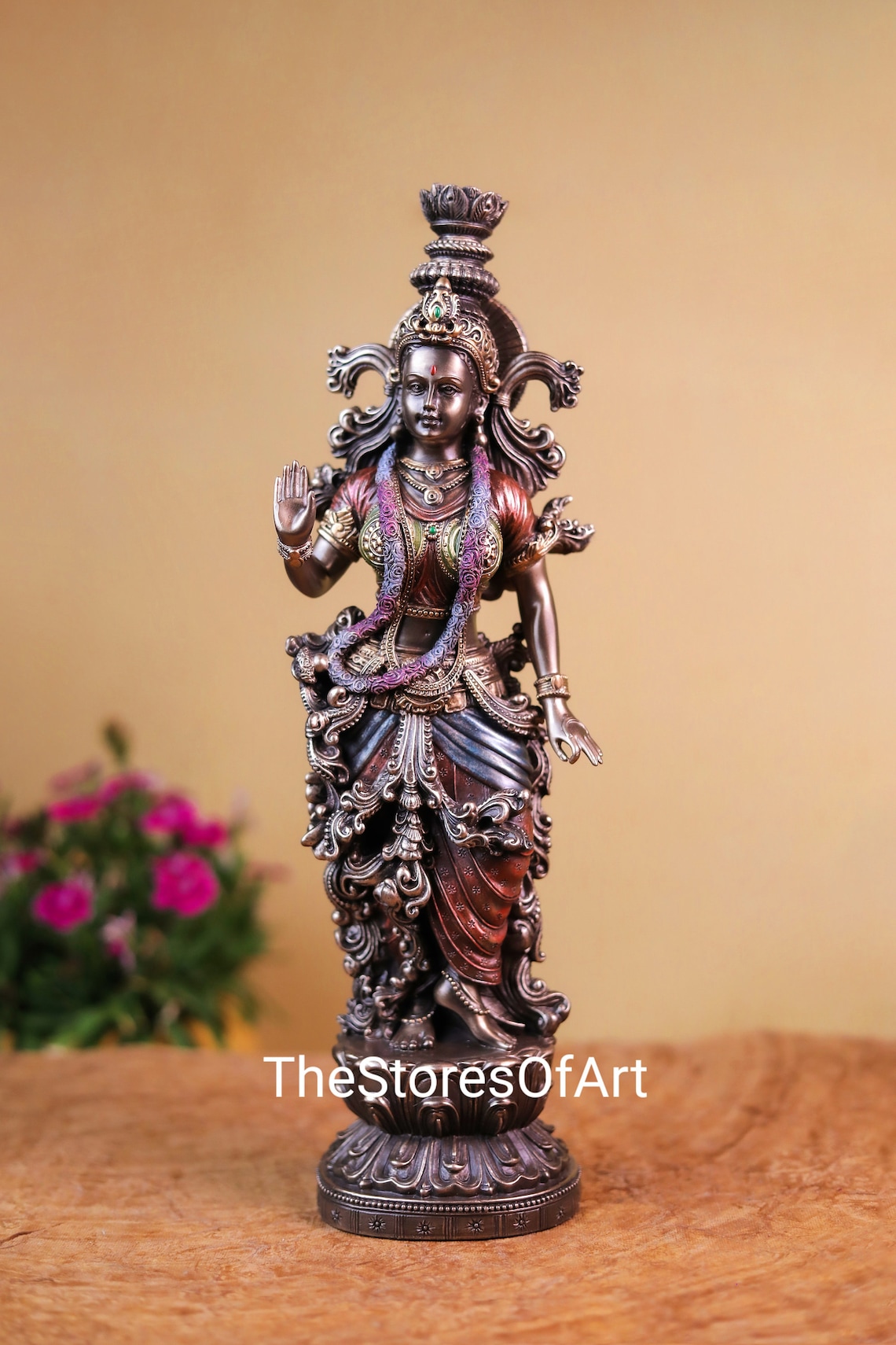 Radha Statue 15inch Bonded Bronze Goddess Radha Statue - Etsy