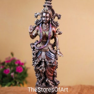 Radha Statue 15inch Bonded Bronze Goddess Radha Statue - Etsy