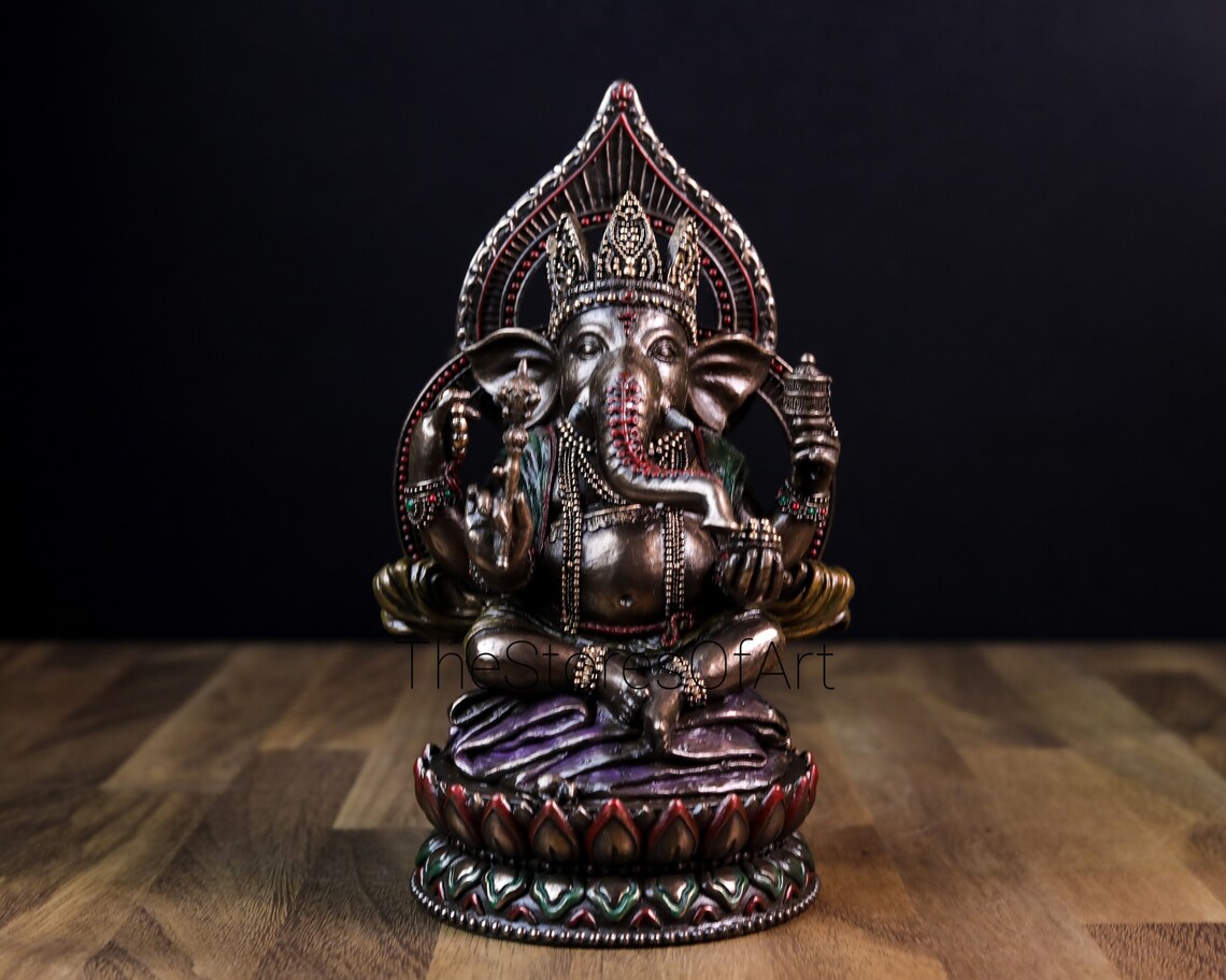 Small Size Ganesha Statue 21CM Bonded Bronze Ganesh Idol | Etsy
