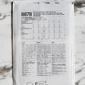 Simplicity 8878 Misses' Pull-On Pants or Shorts and Lined Vest Size A 8 ...