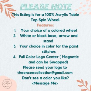 Branded Spin Wheel, Table Top Spin Wheel Game, Custom Spin Wheel ...