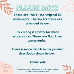 Wood Watermark, Single Layer, Laser Cut Name, Business Watermark ...