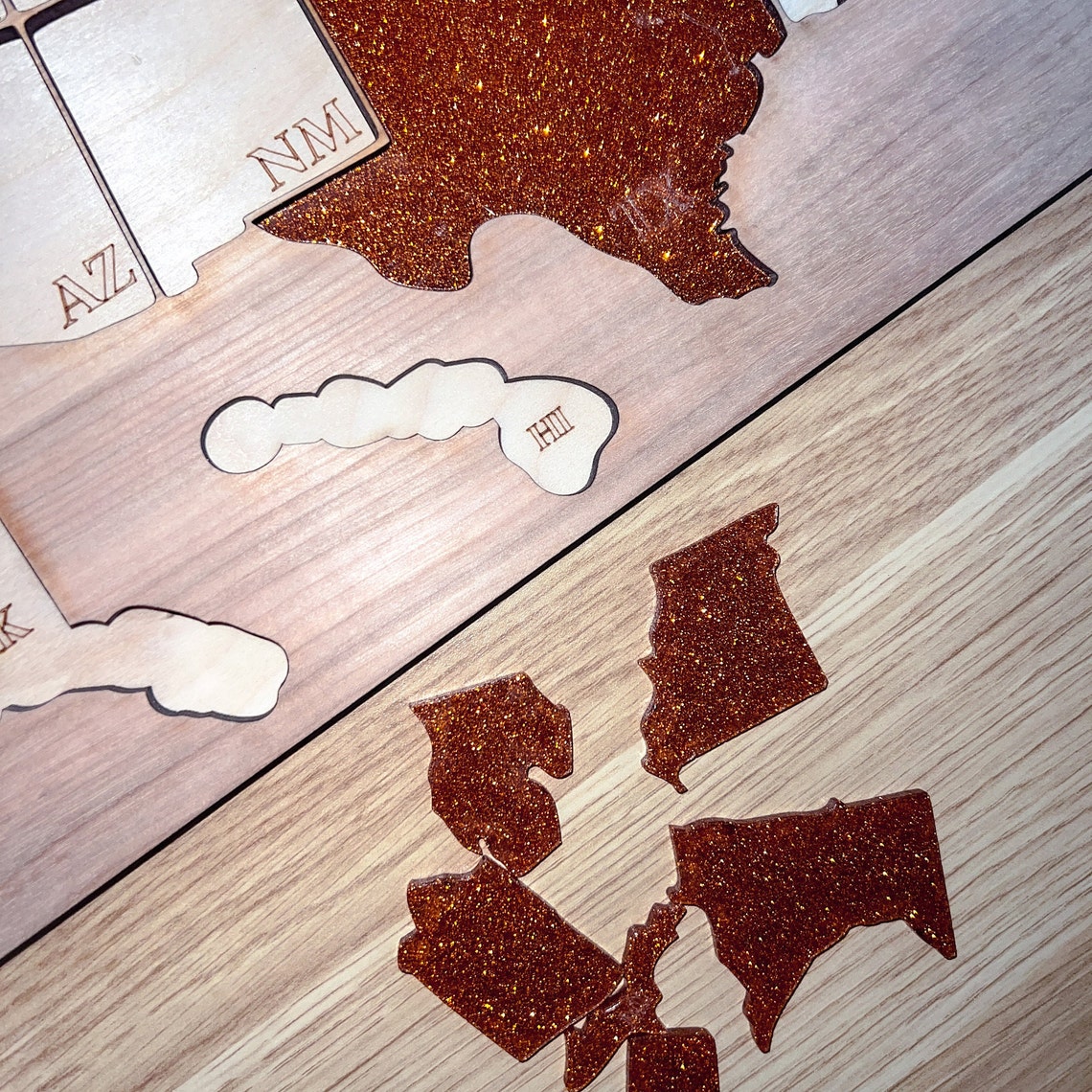 Acrylic States Acrylic Map Refill United States Map Refills - Etsy