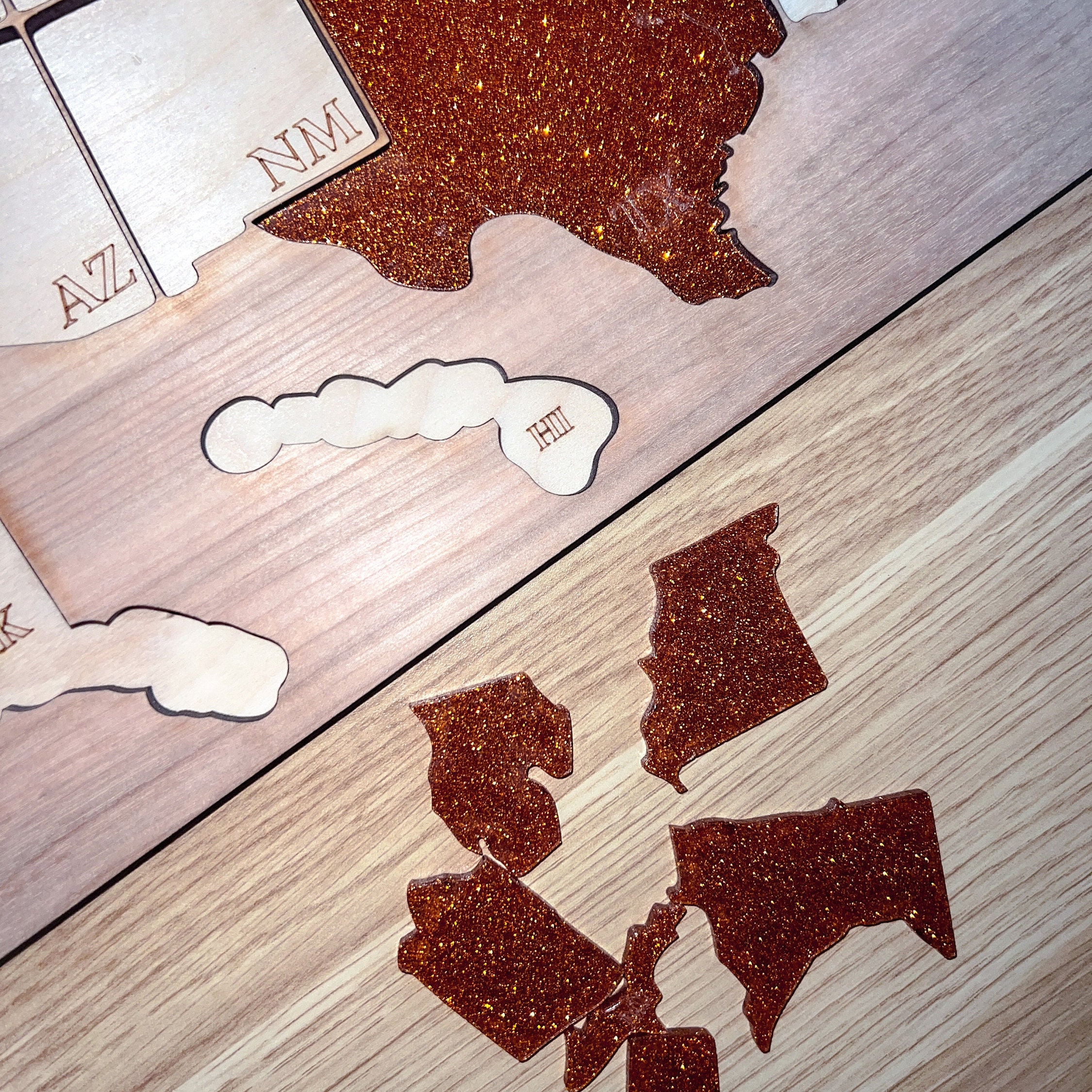 Acrylic States Acrylic Map Refill United States Map Refills - Etsy