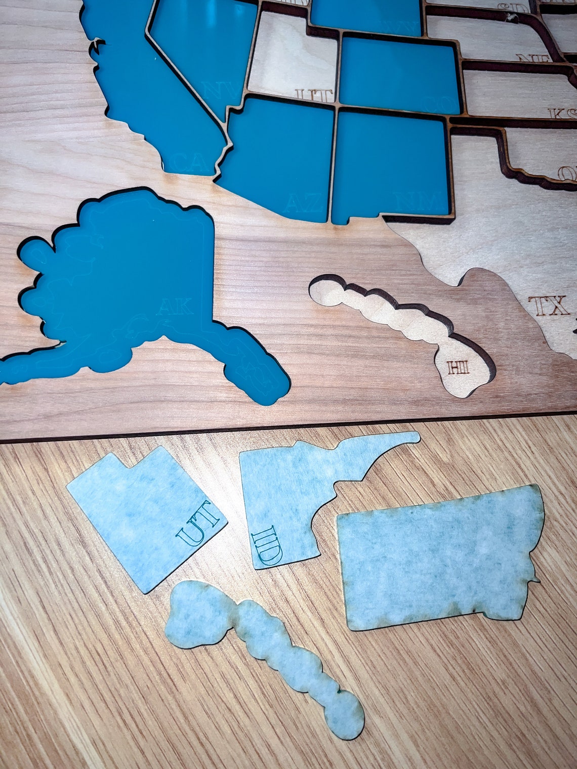 Acrylic States Acrylic Map Refill United States Map Refills - Etsy