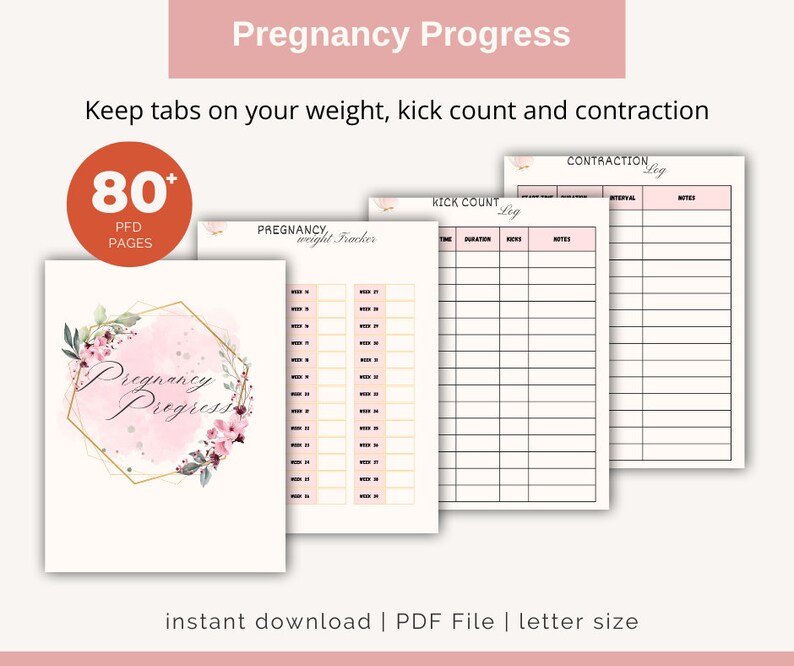 Printable Pregnancy Planner, Printable Pregnancy Journal, Expecting Mom ...