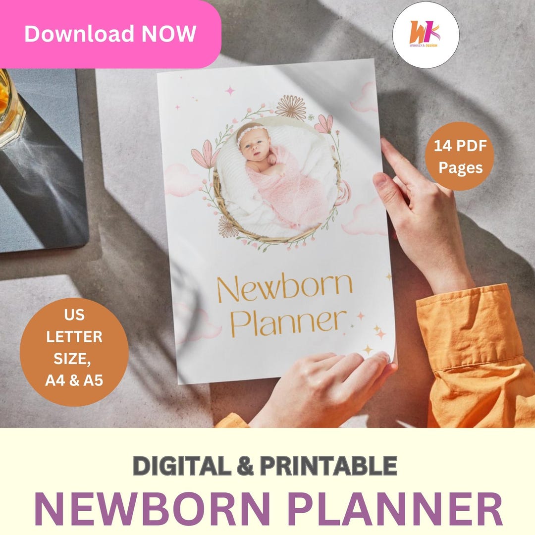 Newborn Baby Planner, Newborn Mom Planner, Printable Newborn Planner ...
