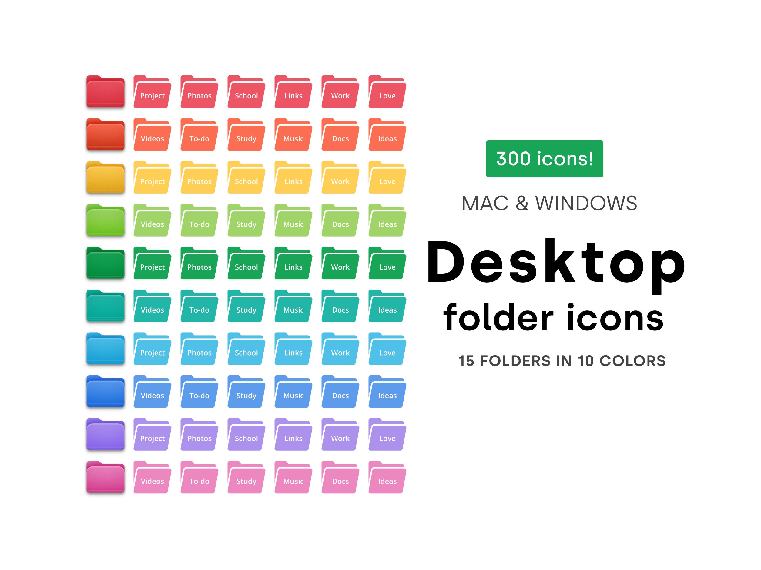 300 Desktop Folder Icons | Desktop Organizer, Desktop Folder Icons ...
