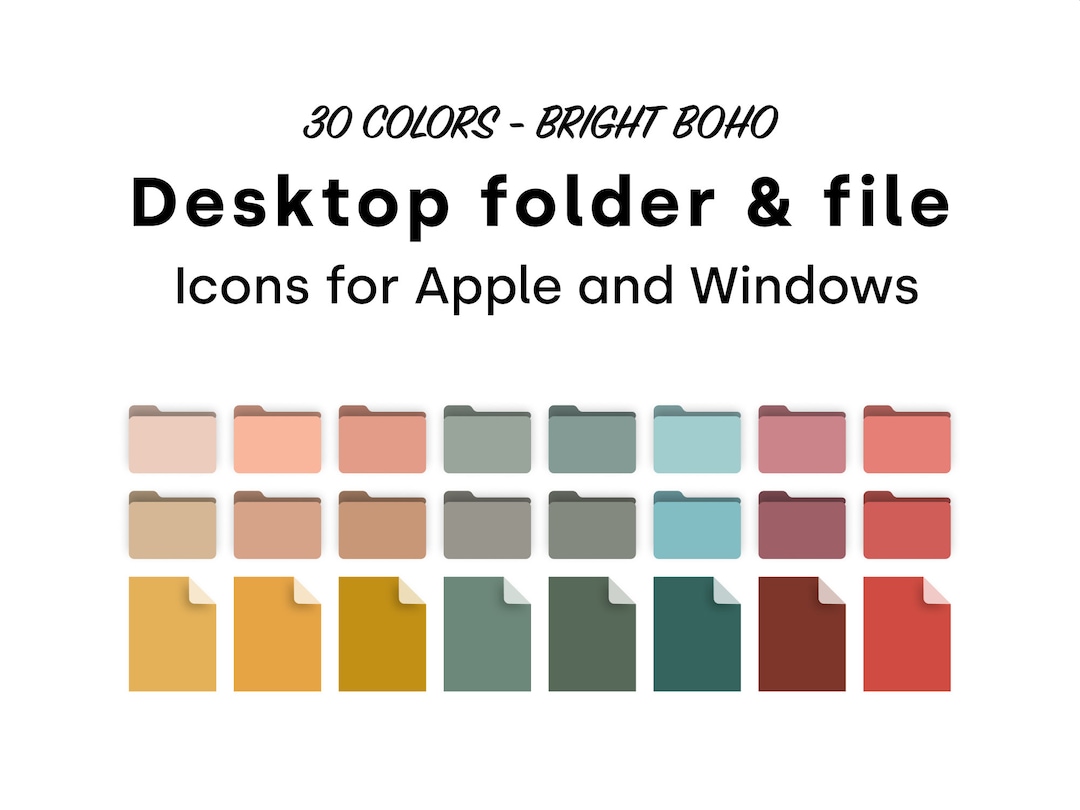 File and Folder Icons Boho Theme | Pimp Your Computer With These ...