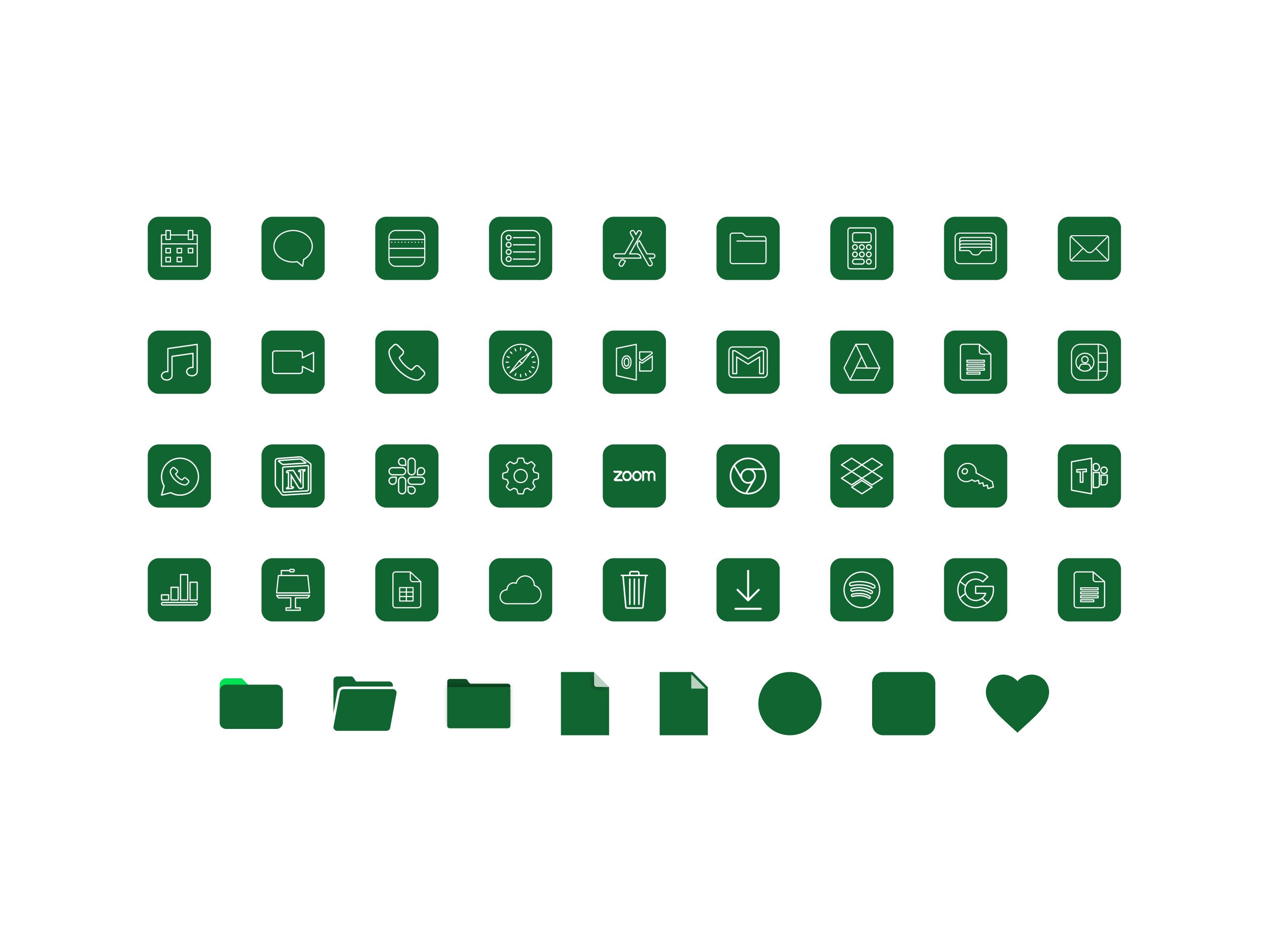 200+ Desktop Icons Green Theme | Desktop Organizer, Desktop Wallpaper ...