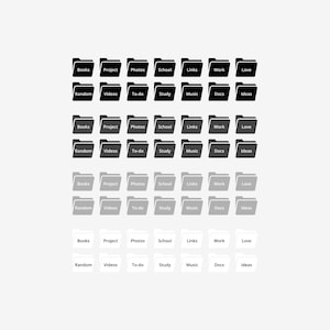 200+ Desktop Icons Black and White Theme | Desktop Organizer, Desktop ...