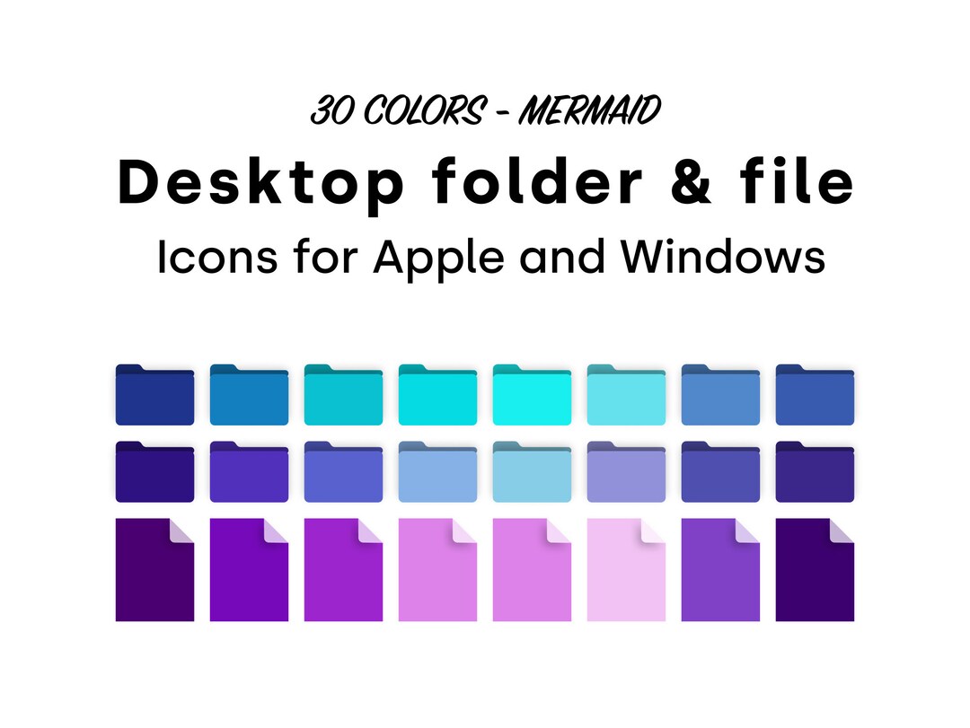 File and Folder Icons Mermaid Theme | Pimp Your Computer With These ...