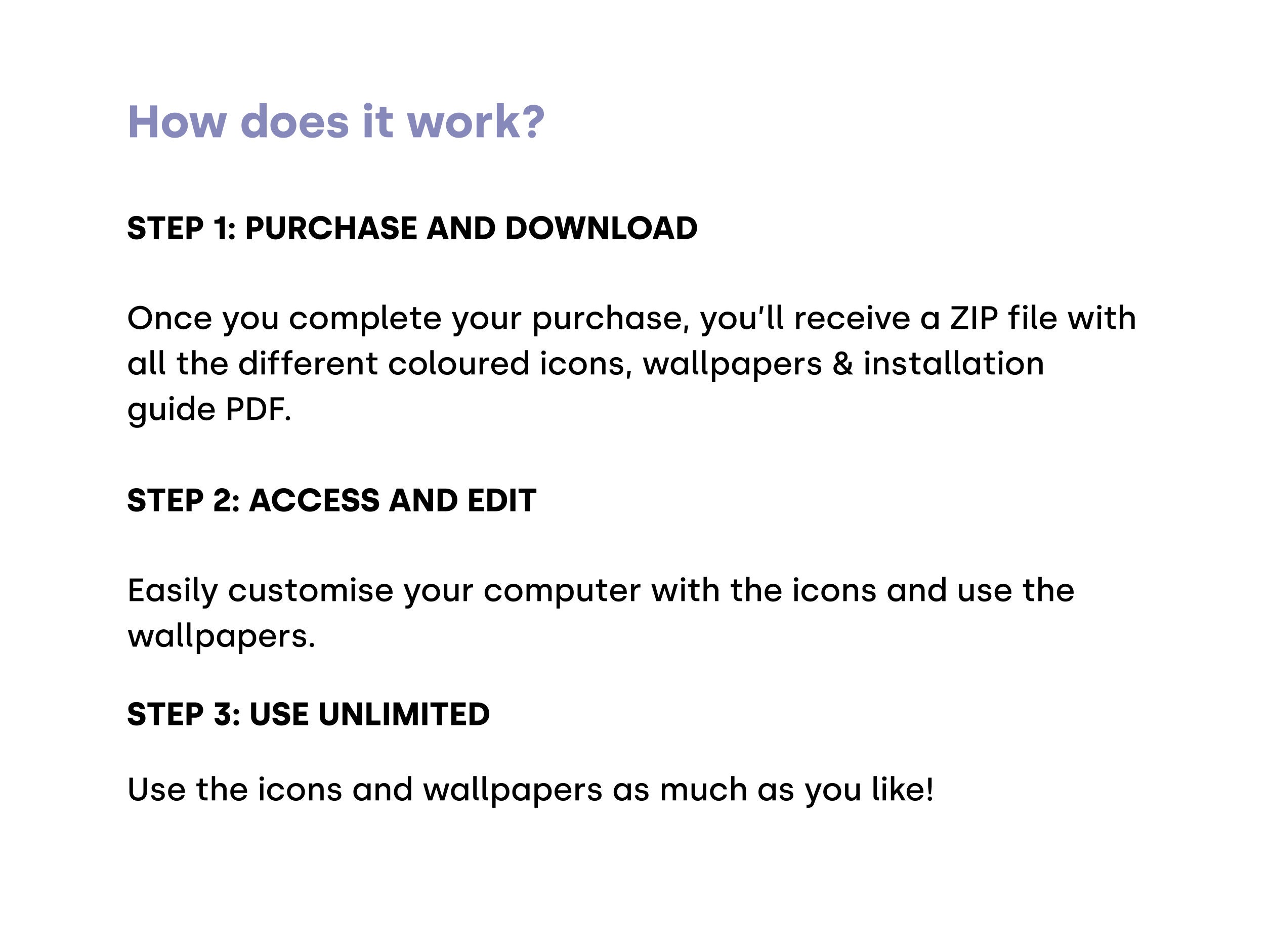Purple Winter 200+ Desktop Icons | Desktop Organizer, Desktop Wallpaper ...