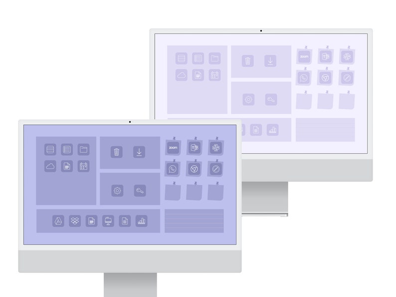 Purple Winter 200+ Desktop Icons | Desktop Organizer, Desktop Wallpaper ...