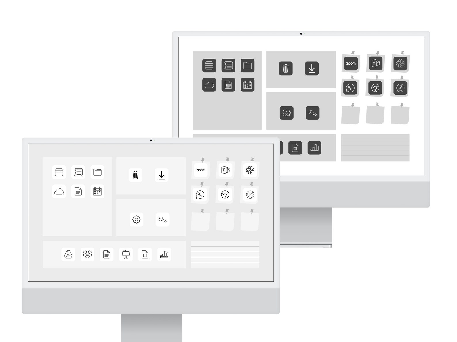 200+ Desktop Icons Black and White Theme | Desktop Organizer, Desktop ...