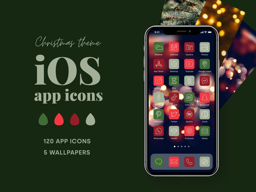 Christmas Ios 16 App Icons Pack | Icon Aesthetic Pack | Ios 16 App ...
