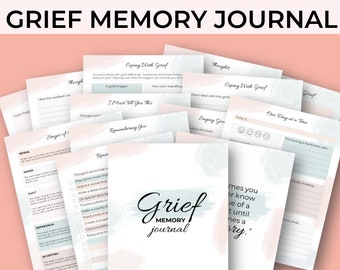 Grief Journal PDF Memory Journal Grief Therapy Journal Printable ...