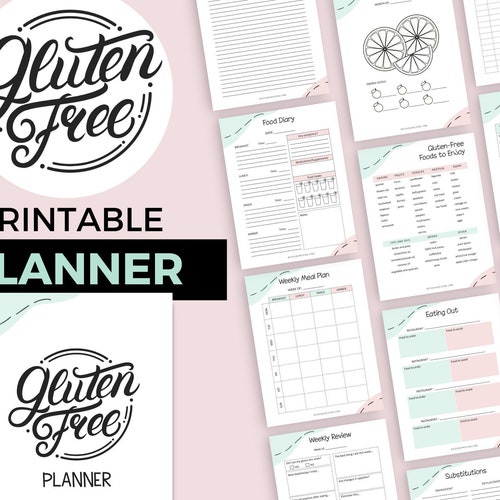 Gluten-free Planner Printable IBS and Celiac Journal Food - Etsy