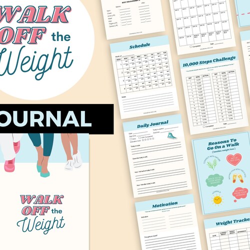 Walk off the Weight Planner Printable Weight Loss Tracker - Etsy