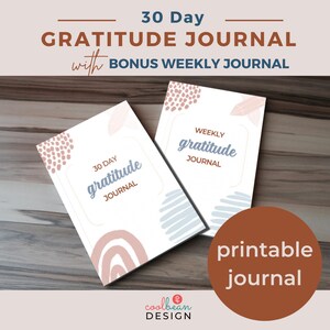 Printable 30 Day Gratitude Journal | Guided Gratitude Prompts | Bonus ...
