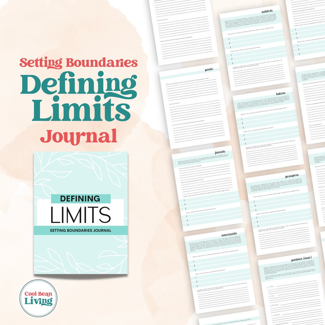 Defining Limits Journal | Journal Prompts for Setting Boundaries With ...