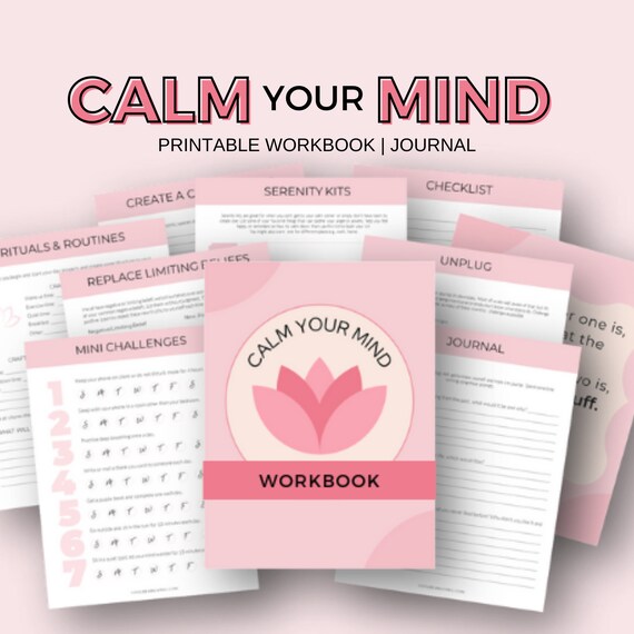 Printable Mind Calming Journal Reduce Stress & Anxiety | Etsy