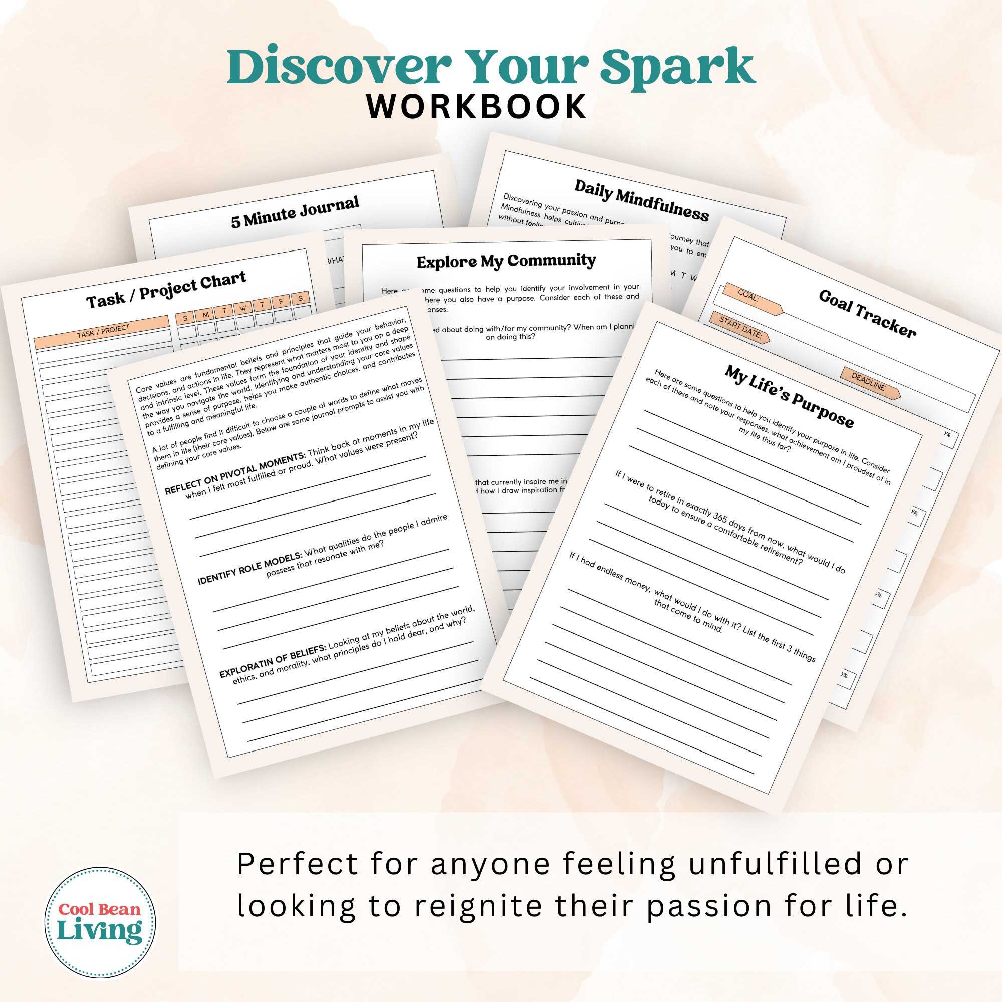 Discover Your Spark Workbook | Printable Find Your Passion in Life ...