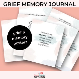 Grief Journal Printable | Bereavement Therapy | Grief and Loss | Memory ...