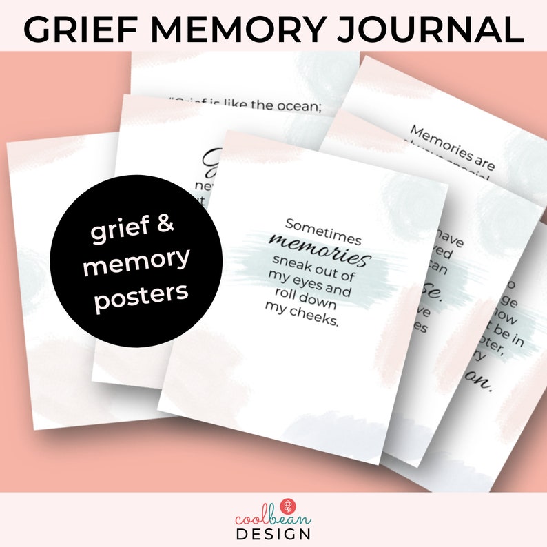 Grief Journal Printable | Bereavement Therapy | Grief and Loss | Memory ...
