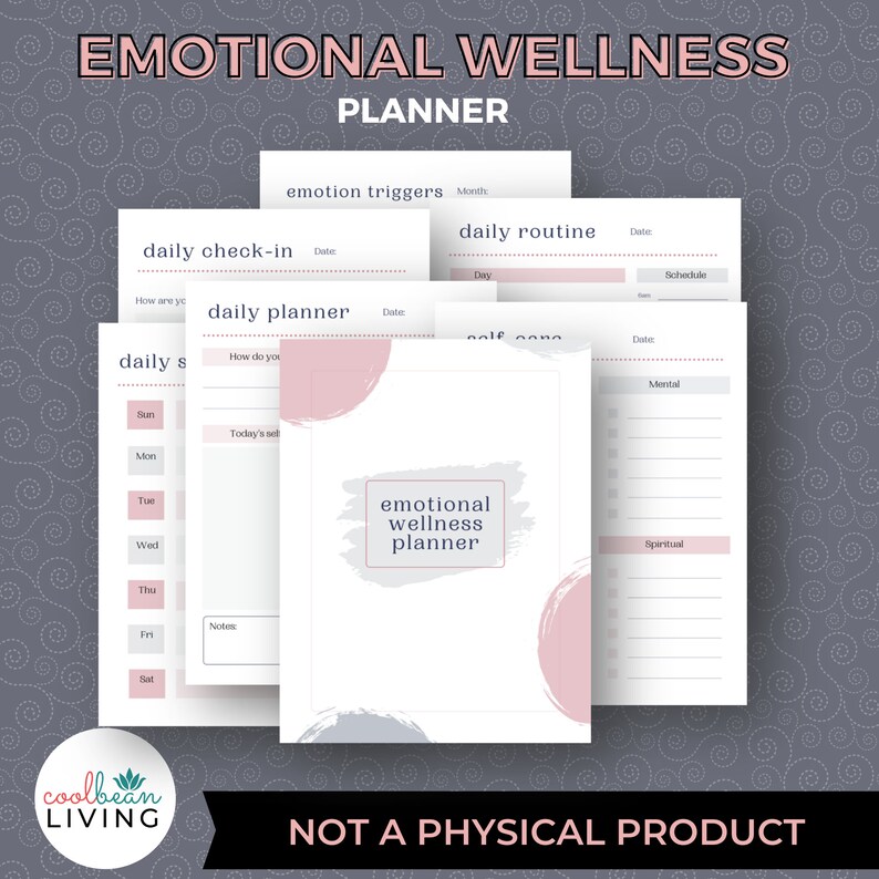 Emotional Wellness Planner Printable Daily Self-care and Wellbeing ...
