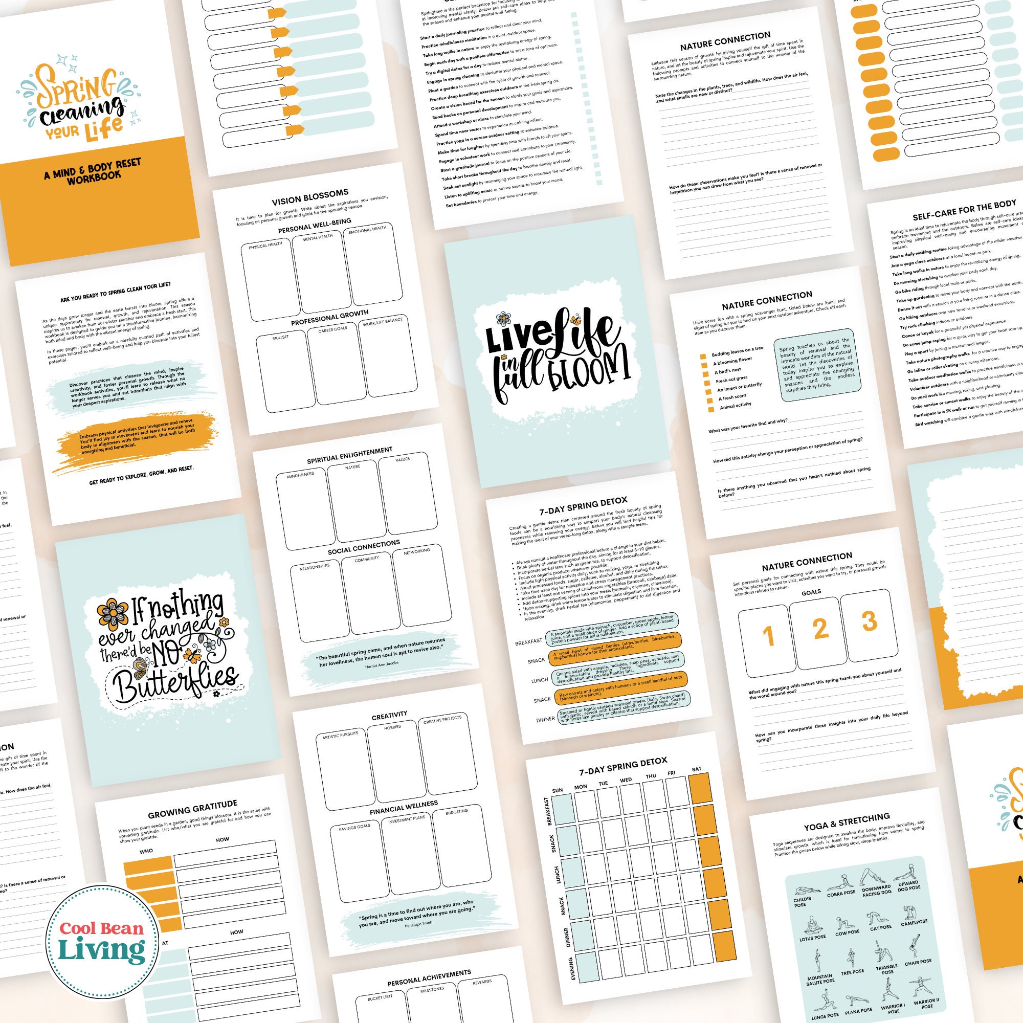 Spring Clean Your Life | Printable Mind and Body Reset Workbook ...