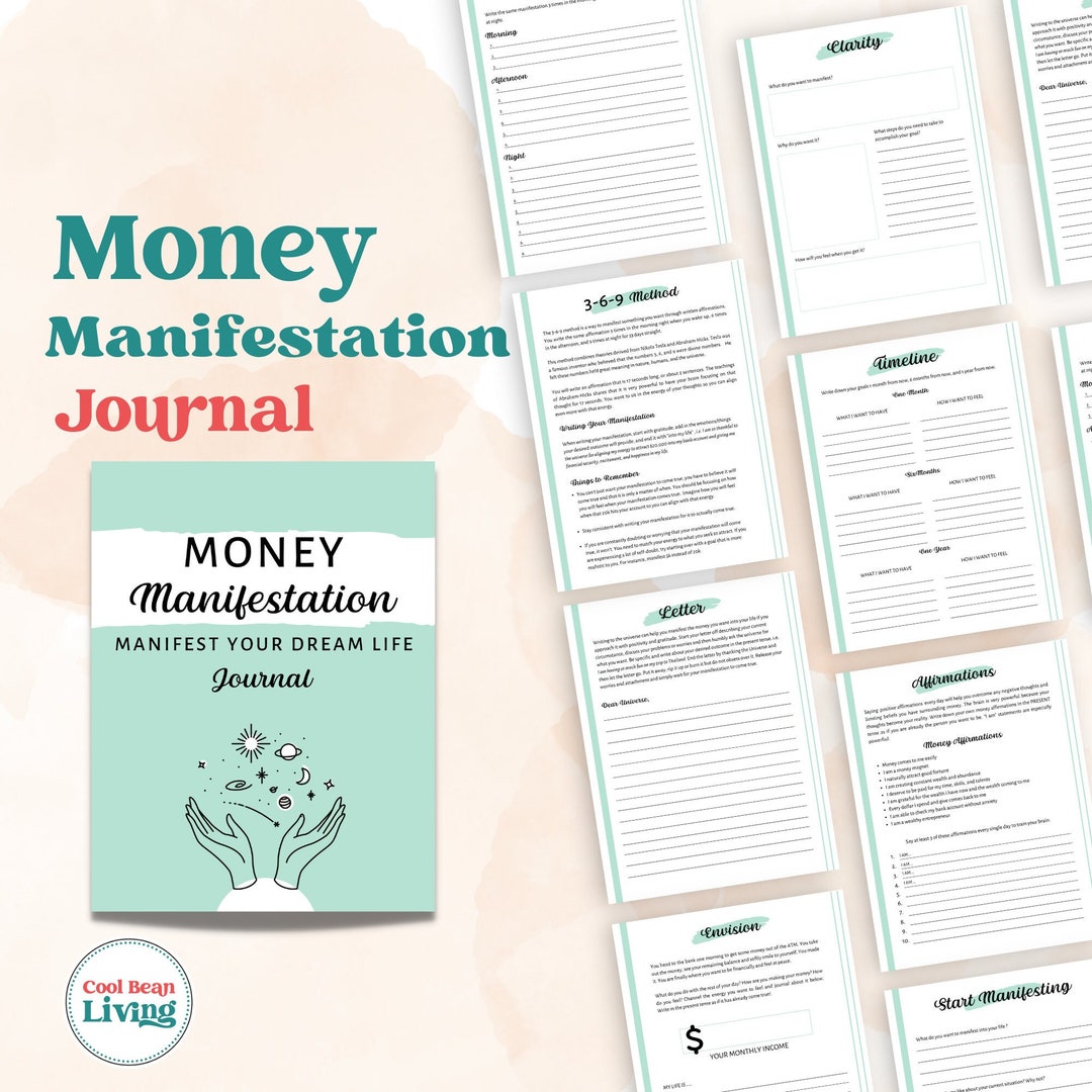 Money Manifestation Journal | Printable Money Mindset and Attraction ...