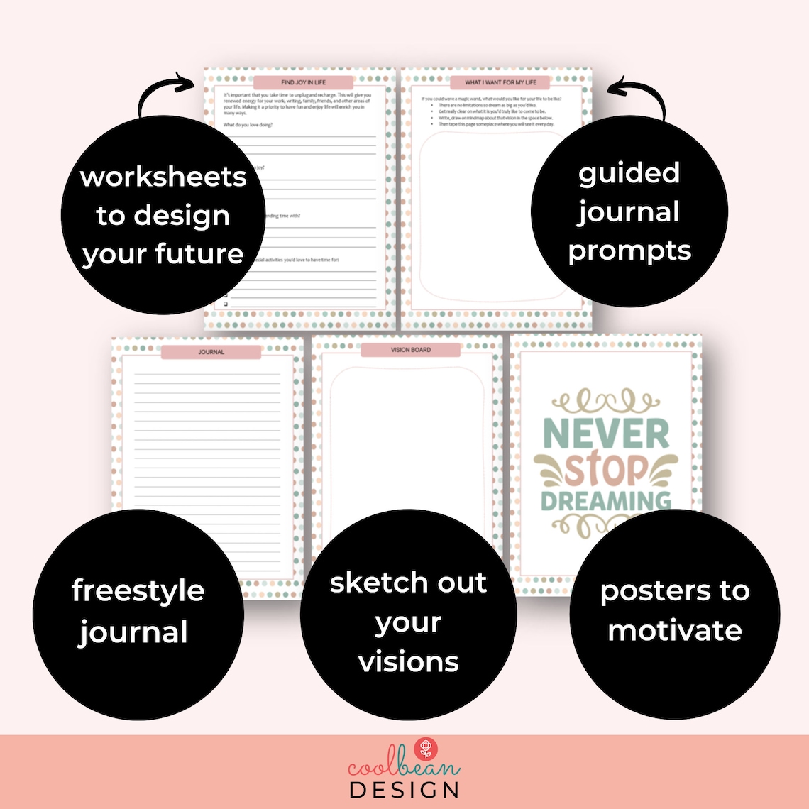 Printable Dream and Wish Workbook and Journal Manifest Journal Dream ...