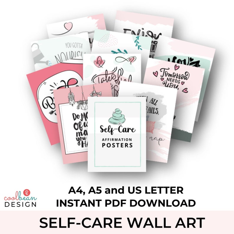 Self Care Wall Art Printable Posters Positive Art Prints | Etsy