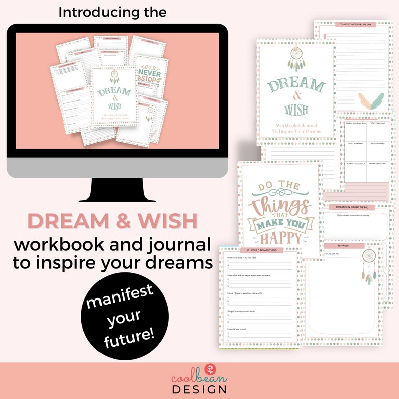 Printable Dream and Wish Workbook and Journal | Manifest Journal ...