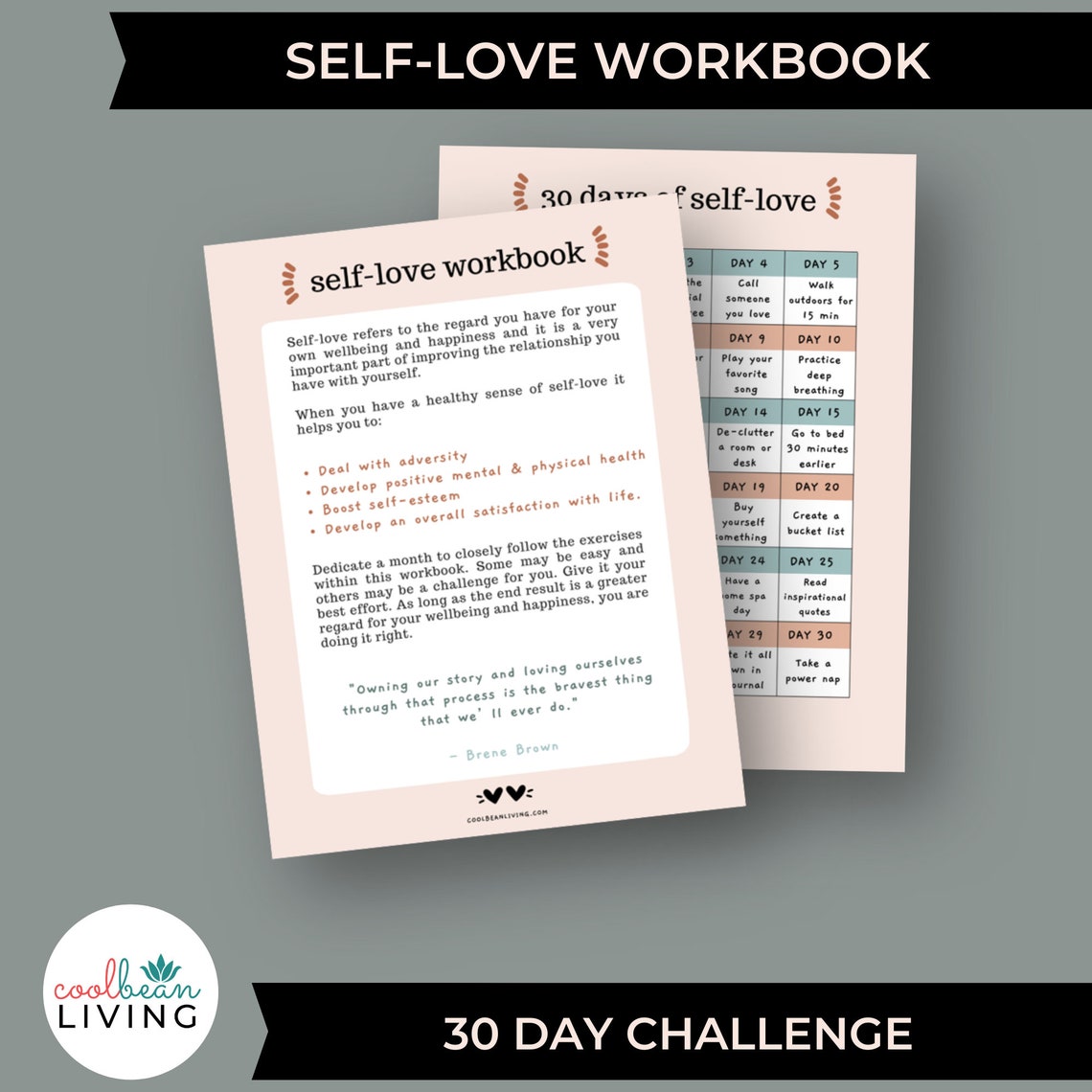 Printable Self Love Workbook Learn to Love Yourself - Etsy