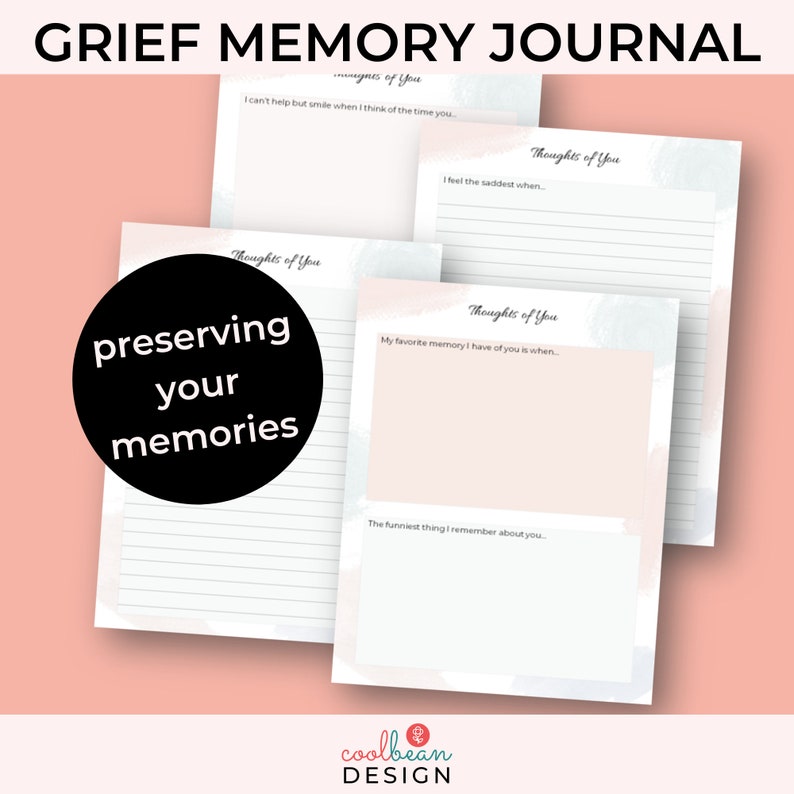 Grief Journal Printable Bereavement Therapy Grief and Loss - Etsy