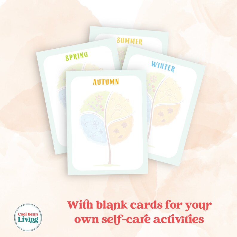 Four Seasons Self-care Activities Card Deck | Print at Home Winter ...